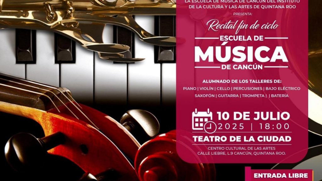 Preparan recital de lujo de la escuela de música de Cancún