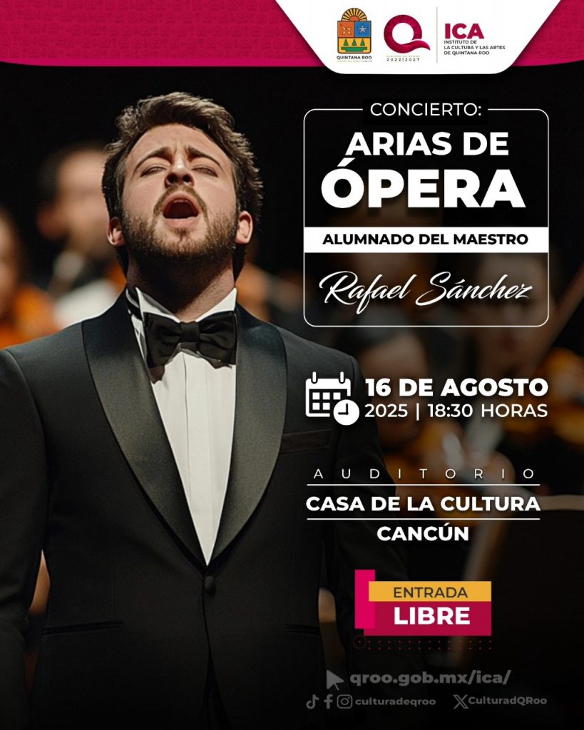 La ópera llega a Cancún: “Arias de Ópera” hará vibrar la Casa de la Cultura